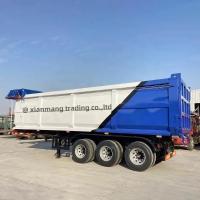 China Heavy Duty Dump Semi Trailer And U Type 50/60 Tons Truck Trailer Tandem Hydraulic Tipping Box Tipper Trailer For Sale for sale
