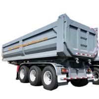 China Heavy Duty Dump Semi Trailer And U Type 50/60 Tons Truck Trailer Tandem Hydraulic Tipping Box Tipper Trailer For Sale for sale