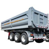 China 3/4 Axles 45 Cubic Meters 70 Ton Tipper Dump Truck , Hydraulic Dump Trailer In China for sale