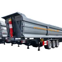 China 3/4 Axles 45 Cubic Meters 70 Ton Tipper Dump Truck , Hydraulic Dump Trailer In China for sale