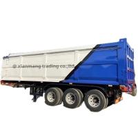 China 3/4 Axles 45 Cubic Meters 70 Ton Tipper Dump Truck , Hydraulic Dump Trailer In China for sale