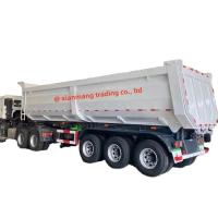 China 3 Axle Tipper Semi Trailer 60 Ton Dump Trailer Truck In Africa With Durable Design for sale