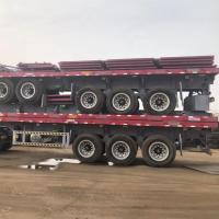 China 4axles 3axles 20ft 40ft Flatbed Container Chassis Semi Trailer With Container Locks For Sale for sale