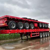China 4axles 3axles 20ft 40ft Flatbed Container Chassis Semi Trailer With Container Locks For Sale for sale