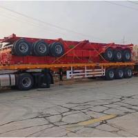 China Xianmang Group 3 And 4 Axles 20ft 40ft Container Flat Bed Flatbed Semi Trailers For Tanzania And Kenya for sale