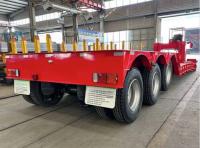 China 80 Ton 3 Axle Low Bed Trailer Detachable Gooseneck Lowboy Trailer For Sale In Guinea And Kenya for sale