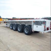 China 3 And 4axel 40ft 50ft 60ft Container Flatbed Trailer Tanzania Used Flatbed Semi Trailer For Sale for sale