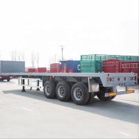 China 3 4 Axles Flat Bed Semi Trailers 40 Ft Container Flatbed Semi Trailer For Sale In Tanzania for sale