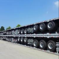 China 3 4 Axles Flat Bed Semi Trailers 40 Ft Container Flatbed Semi Trailer For Sale In Tanzania for sale