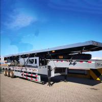 China 3 4 Axles Flat Bed Semi Trailers 40 Ft Container Flatbed Semi Trailer For Sale In Tanzania for sale