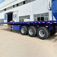 China 3 4 5 Axles 40ft Flatbed Semi Trailer 60ft High Load Capacity 13T-16T For Mexico for sale