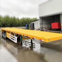 China Container Transportation 2 3 4 Axles 20feet Platform Semi Trailer Flatbed Semi Trailer For Sale With Fuwa / BP Axle for sale