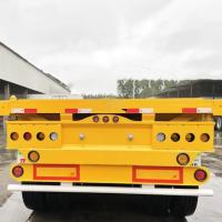 China Container Transportation 2 3 4 Axles 20feet Platform Semi Trailer Flatbed Semi Trailer For Sale With Fuwa / BP Axle for sale
