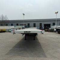 China High Efficiency Shipping Container Semi-Trailer Blue 30-80 Tons 2 3 4 Axles Flatbed Semi Trailer for sale