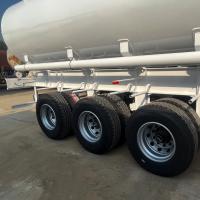 China Lightweight 3 Axle Diesel Fuel Tank Trailer , Steel 30 Ton Fuel Tanker Semi Trailer For Sale for sale