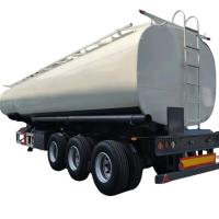 China Lightweight 3 Axle Diesel Fuel Tank Trailer , Steel 30 Ton Fuel Tanker Semi Trailer For Sale for sale
