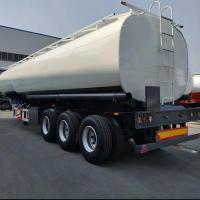 China 45000L Used Petroleum Tank Trailers For Sale , 3axles 3 Compartments Fuel Tanker Semi Trailer for sale