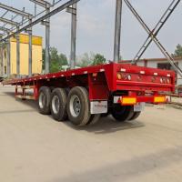 China China Xianmang Flatbed Semi Trailer 40ft Transportation Flatbed Container Semi Trailer For Sale for sale
