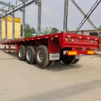 China China Xianmang Flatbed Semi Trailer 40ft Transportation Flatbed Container Semi Trailer For Sale for sale