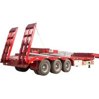 China XM Group 4 Axle Low Bed Trailer Hydraulic Front Load Gooseneck Detachable Lowboy Semi Trailer For Nigeria for sale