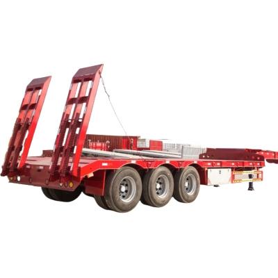 China XM Group 4 Axle Low Bed Trailer Hydraulic Front Load Gooseneck Detachable Lowboy Semi Trailer For Nigeria for sale