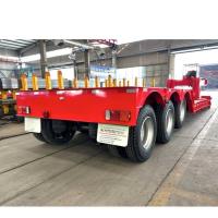 China XM Group 4 Axle Low Bed Trailer Hydraulic Front Load Gooseneck Detachable Lowboy Semi Trailer For Nigeria for sale