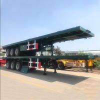 China Customizable 2 3 4 Axles 30tons 40 Tons 50 Tons Shipping Container Flatbed Semi Trailer With Tractor Truck for sale