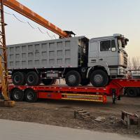 China XM Group 4 Axle Low Bed Trailer Hydraulic Front Load Gooseneck Detachable Lowboy Semi Trailer For Nigeria for sale