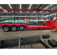 China XM Group 4 Axle Low Bed Trailer Hydraulic Front Load Gooseneck Detachable Lowboy Semi Trailer For Nigeria for sale