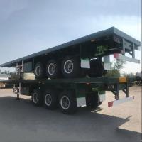 China Customizable 2 3 4 Axles 30tons 40 Tons 50 Tons Shipping Container Flatbed Semi Trailer With Tractor Truck for sale