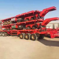 China 3 4 Axle 40ft 50 Ton Flatbed Container Semi Trailer Transport Semi Trailer For Sale for sale