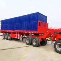 China 3 4 Axle 40ft 50 Ton Flatbed Container Semi Trailer Transport Semi Trailer For Sale for sale