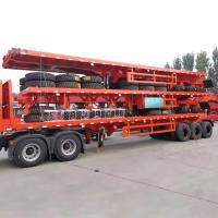 China 3 4 Axle 40ft 50 Ton Flatbed Container Semi Trailer Transport Semi Trailer For Sale for sale