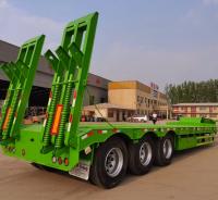 China Tri Axle 80ton Lowboy Semi Trailer Detachable Gooseneck Lowbed Trailer For Tanzania for sale