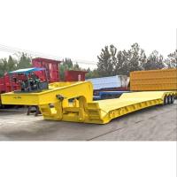 China Tri Axle 80ton Lowboy Semi Trailer Detachable Gooseneck Lowbed Trailer For Tanzania for sale