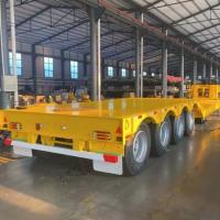 China Tri Axle 80ton Lowboy Semi Trailer Detachable Gooseneck Lowbed Trailer For Tanzania for sale