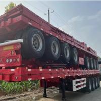 China New And Used Tri-axle 40 Foot Flatbed Semi Trailer For Sale , Flat Bed Semi Trailer For Sale Factory Customization for sale