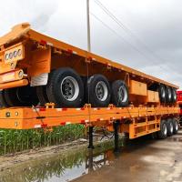 China New And Used Tri-axle 40 Foot Flatbed Semi Trailer For Sale , Flat Bed Semi Trailer For Sale Factory Customization for sale