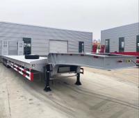 China Gooseneck Detachable 4 Axle Low Bed Trailer , Lowboy Semi Trailer For Sale Mozambique for sale