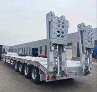 China 2/3/4 Axle Gooseneck Detachable Semi Lowbed Trailer , Lowboy Semi Trailer For Sale In Mexico for sale