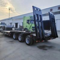 China Used New Lowboy Truck Trailer 60T Lowbed Semi Trailer For Sale for sale