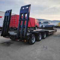 China Used New Lowboy Truck Trailer 60T Lowbed Semi Trailer For Sale for sale
