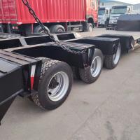 China Used New Lowboy Truck Trailer 60T Lowbed Semi Trailer For Sale for sale