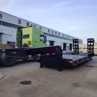 China Used New Lowboy Truck Trailer 60T Lowbed Semi Trailer For Sale for sale