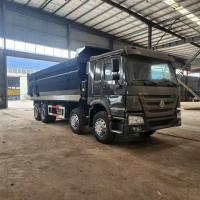 China 8X4 Lhd 12R20 375 HP Howo Dump Truck Customized With Steering And Horsepower Configuration for sale