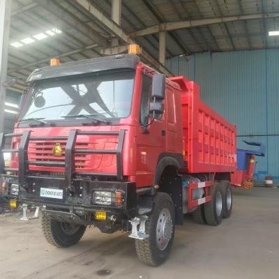 China 6X6 ARMY DUMP TRUCK 25T 10 WHEELS 30CUBIC DIESEL FUEL TYPE SINOTRUK HOWO ALL WHEEL DRIVE TIPPER TRUCK WITH GOOD CONDITION for sale