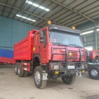 China 6X6 ARMY DUMP TRUCK 25T 10 WHEELS 30CUBIC DIESEL FUEL TYPE SINOTRUK HOWO ALL WHEEL DRIVE TIPPER TRUCK WITH GOOD CONDITION for sale