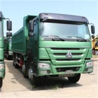 China Sinotruk Howo375hp 8x4 Left Drive Used Tipper Truck with 12 Tires and 4-Axis Cargo Box Length 7.2-8.2m Customizable for sale