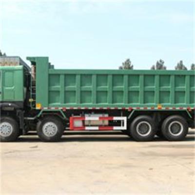 China SINOTRUK HOWO USED 375HP 8X4 LHD AND RHD 300L DUMP TRUCK CARGO BOX LENGTH IS 7600*2300*1500MM for sale