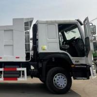 China Customizable White Color HOWO 6X4 375HP Dump Truck Seats≤5 Container Length 5.60 * 2.35 * 1.5mm for Euro 2 Emission Standard for sale